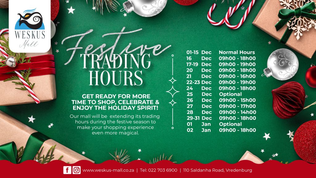Trading Hours – Weskus Mall
